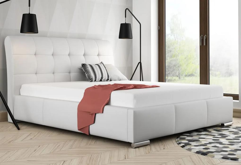 Čalouněná postel AMBER + matrace COMFORT, 180x200, madryt 190