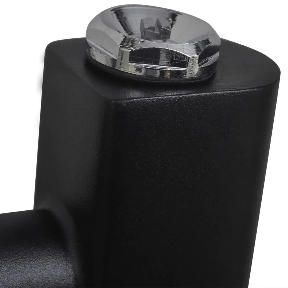 vidaXL Černý žebříkový radiátor na ručníky rovný ústřední topení 500x1160 mm