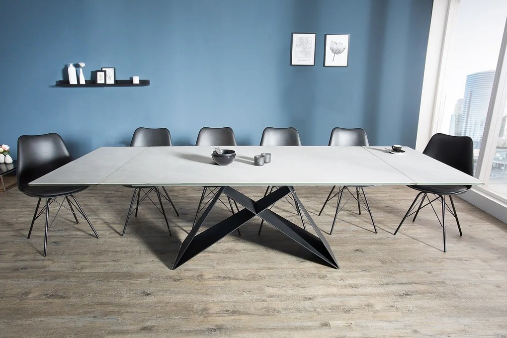 Bighome - Jedálenský stôl ZEUS 180-260 cm - sivá