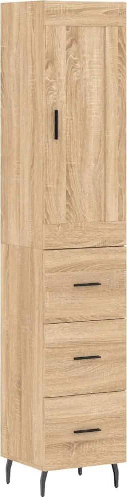 Skříň highboard dub sonoma 34,5 x 34 x 180 cm kompozitní dřevo 3200212
