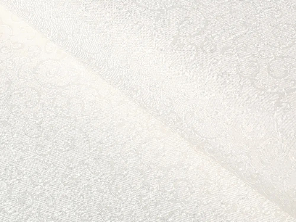 Biante Teflonový čtvercový ubrus TF-010 Ornamenty - smetanový 100x100 cm
