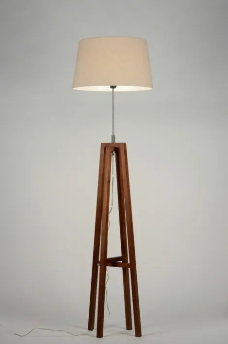 Stojací designová lampa Paola Taupe and Brown