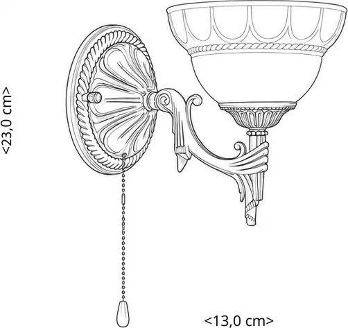 Brilagi - Nástěnná lampa DAHLIA 1xE27/40W/230V mosaz