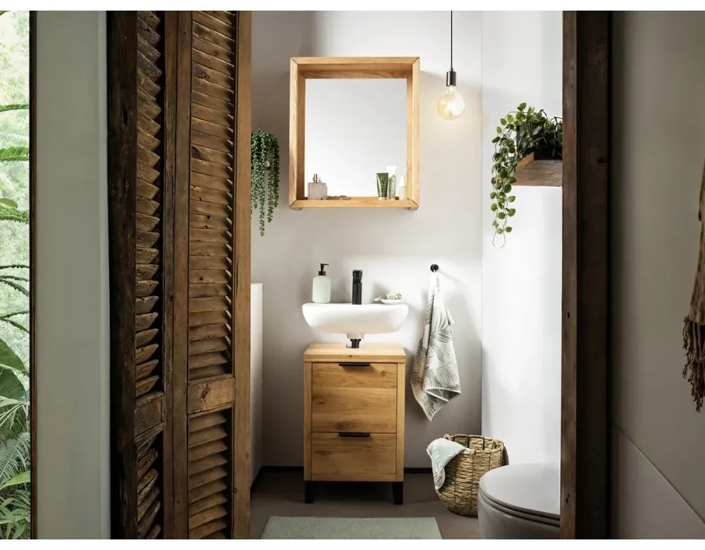 furniture-nabytek.cz - Masivní koupelnový set Sidora z divokého dubu, olejovaný, přírodní barva