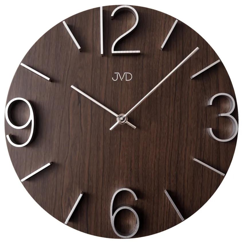 JVD Dřevěné kulaté nástěnné hodiny JVD HC37.4