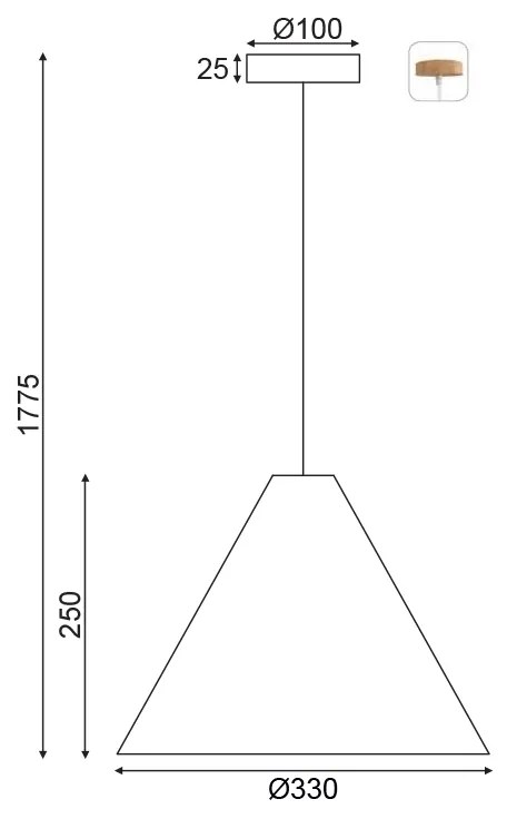 ACA DECOR Závěsné svítidlo NAIROBI max. 60W/E27/230V/IP20, světlé dřevo