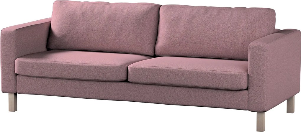 Potah na pohovku IKEA Karlstad, 3-místná, rozkládací barva růžová látka pletený vzor