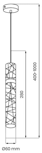 LED Lustr na lanku LAGOS LED/8W/230V zlatá