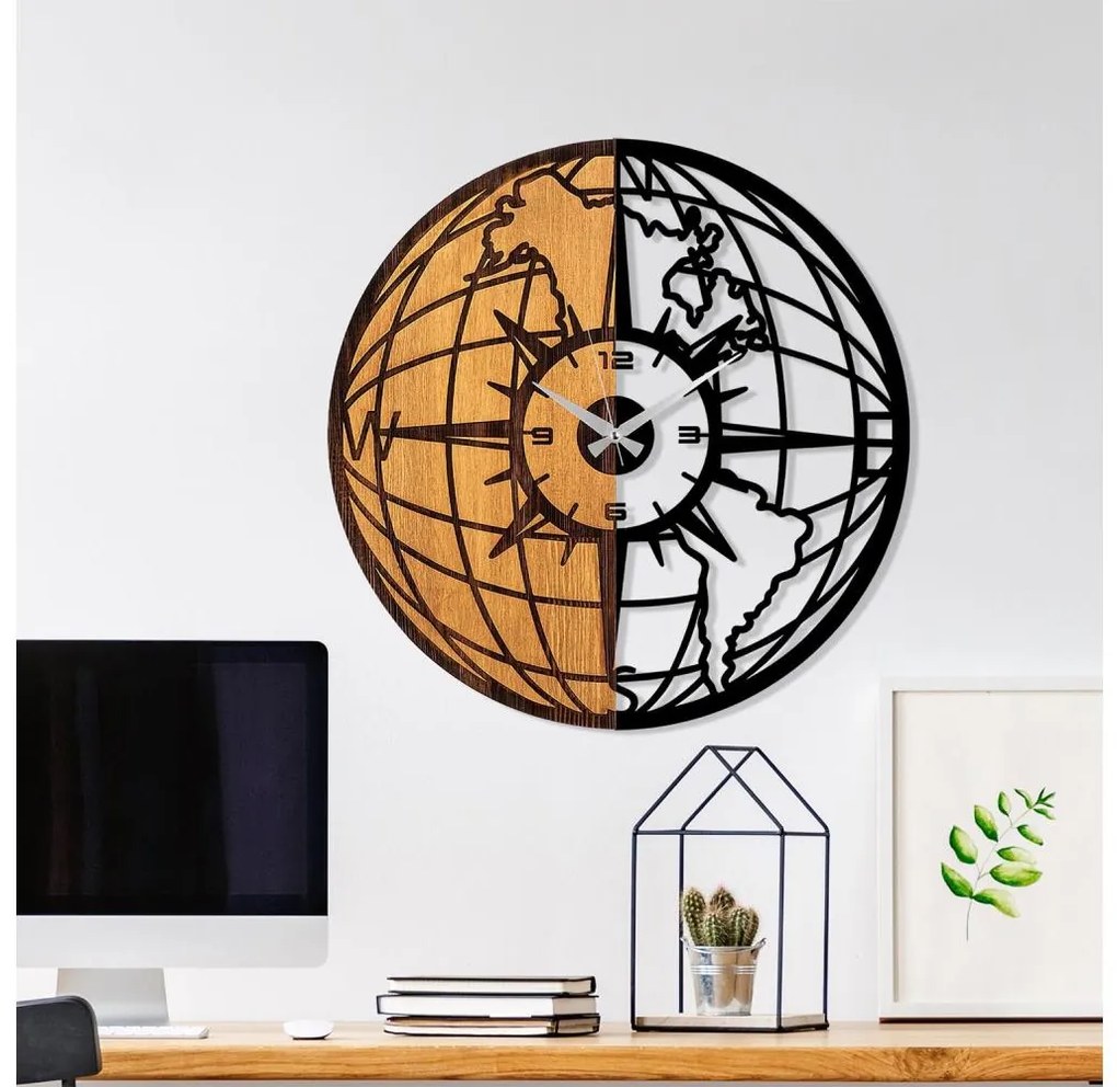 Asir Nástěnné hodiny pr. 56 cm 1xAA dřevo/kov 539TNL1169