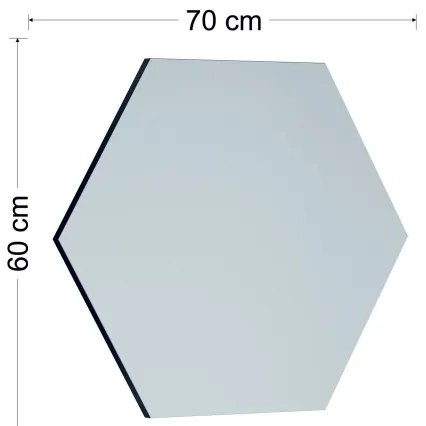 Nástěnné zrcadlo ZEO 60x70 cm černá