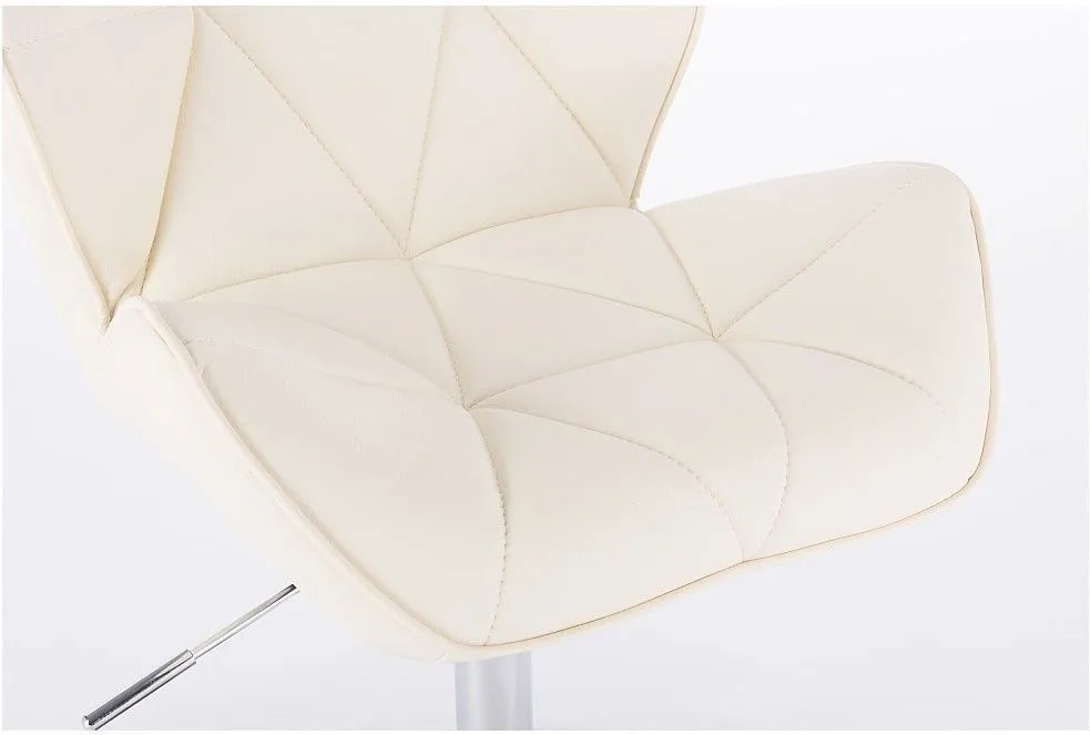 LuxuryForm DESIGN Otočná židle MILANO na černém talíři - krémová