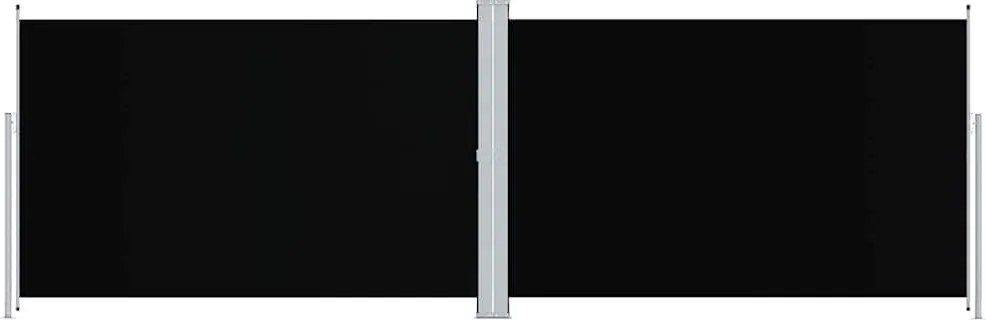Zatahovací boční markýza černá 200 x 600 cm 318006