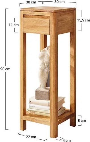 Massivo.cz Odkládací stolek Gialo 2, dub-masiv