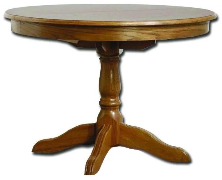 Rustikální rozkládací jídelní stůl KAIRO, průměr 110 cm, výška 76 cm