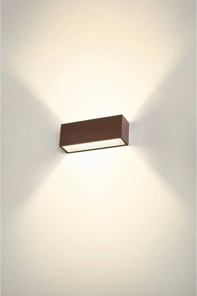 LA 1005157 SITRA L WL UP/DOWN venkovní LED nástěnné přisazené svítidlo rezavé CCT switch 3000/4000 K - BIG WHITE (SLV)