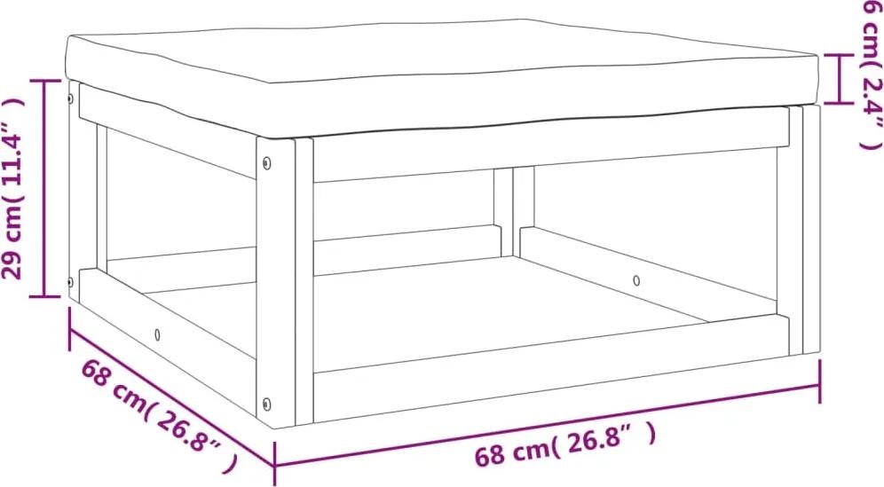 vidaXL 5dílná zahradní sedací souprava podušky masivní dřevo [3155248] Barva polštáře: Světle šedá