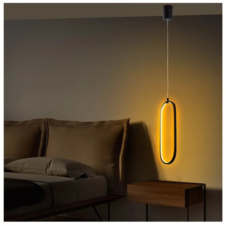 Černé LED závěsné svítidlo Can – Opviq lights