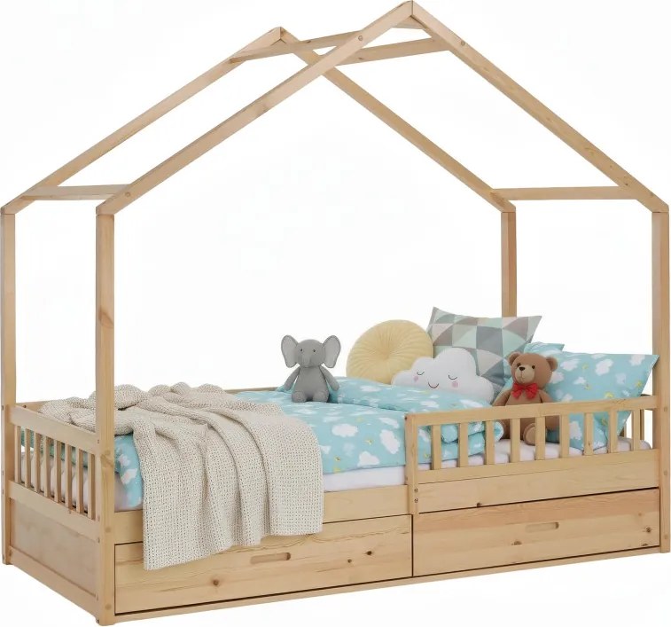 Postel Montessori BIANKA, 90x200, masiv přírodní Kondela 0000396818