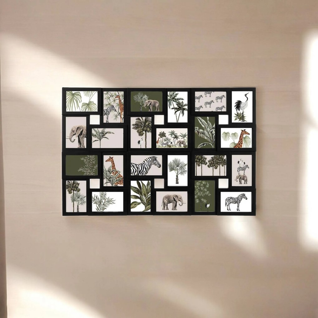 Rámeček na 24 fotografie, fotorámeček, rámeček na fotky, černý