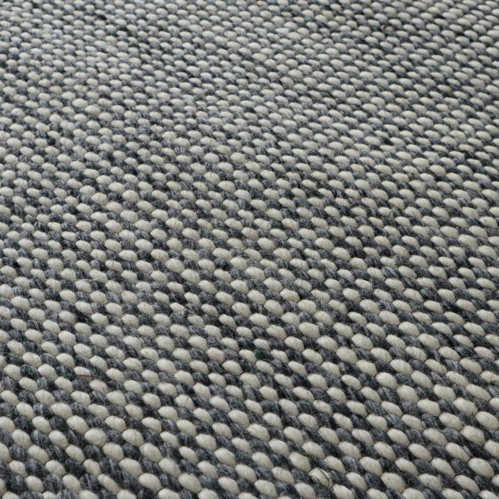 Asra, Kusový ručně tkaný koberec Woolen 2 Grey, 150x240, šedá, ložnice