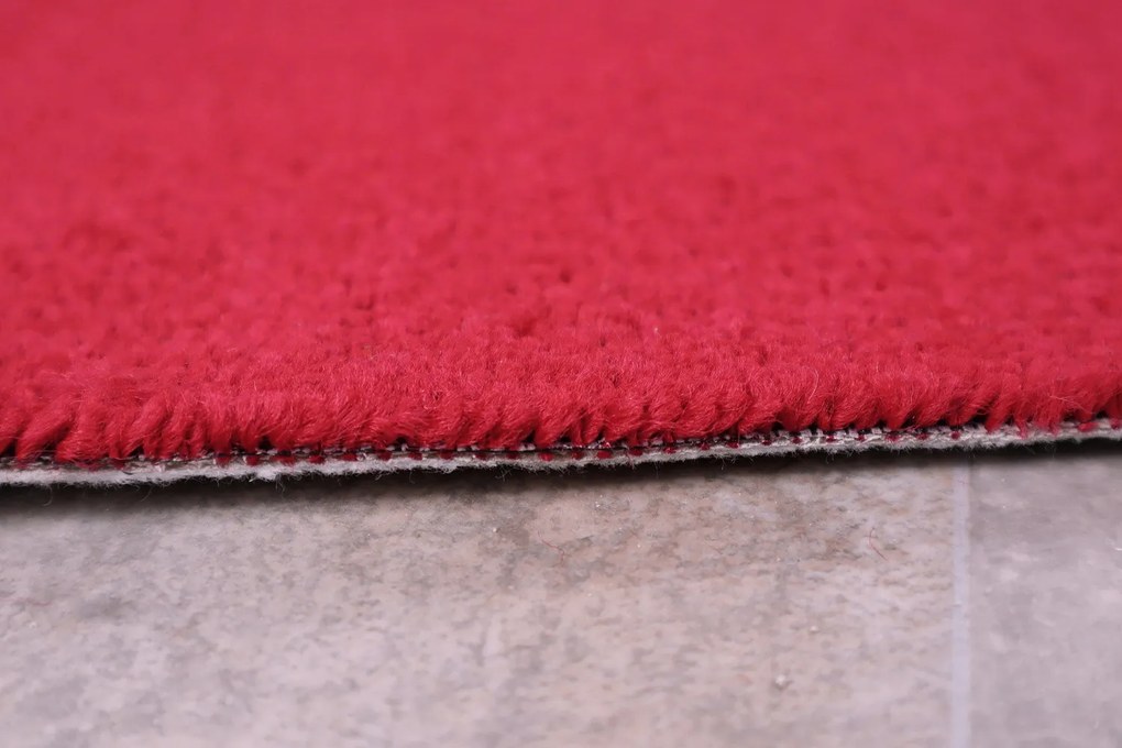 Spoltex, AKCE: 40x80 cm Kusový koberec Eton červený 15 - neúčtujeme odřezky z role - obšitý ze všech stran, šíře, červená, filc, kancelář