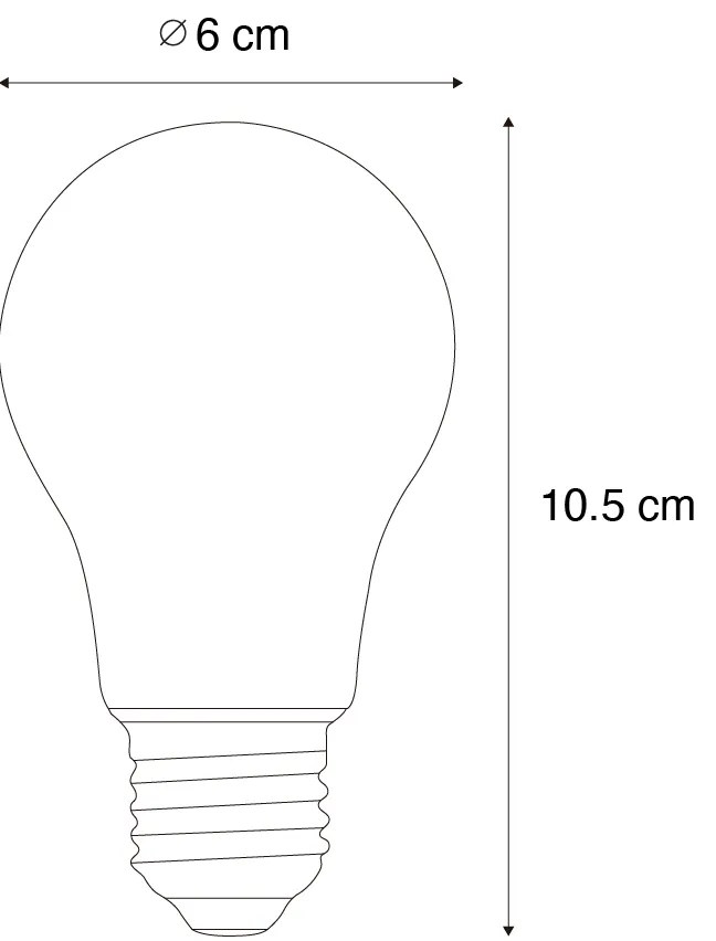 Sada 5 stmívatelných LED žárovek E27 A60 6W 500LM 3000K