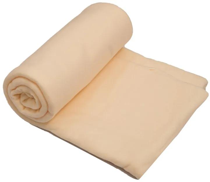 Fleecová deka krémová 150x200 cm