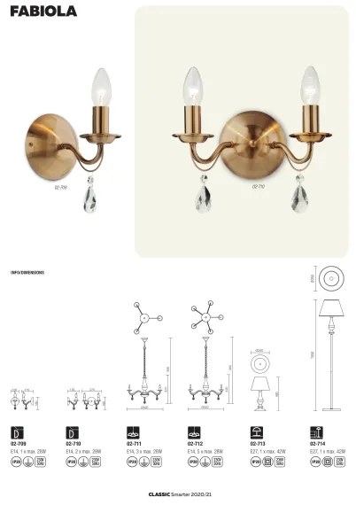 Redo 02-714 - Stojací lampa FABIOLA 1xE27/42W/230V