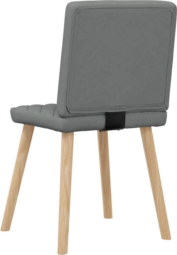 Otočné jídelní židle 6 ks tmavě šedé textil 3315492