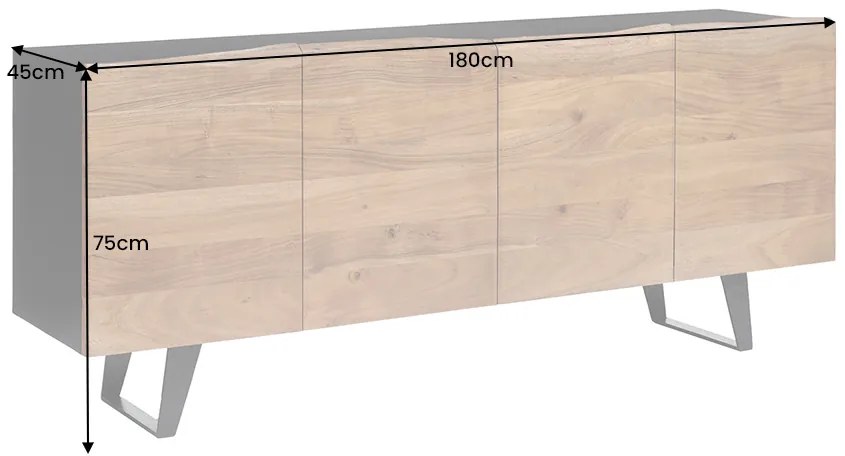 Designová komoda Maalik 180 cm akácie