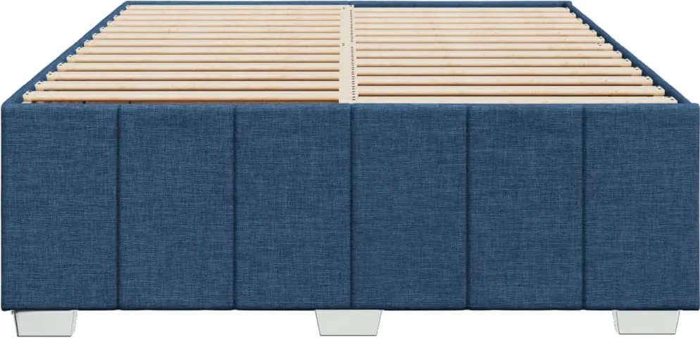 Rám postele bez matrace modrý 140 x 190 cm textil 3284838
