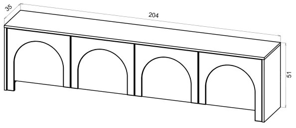 Televizní stolek NIO bílá