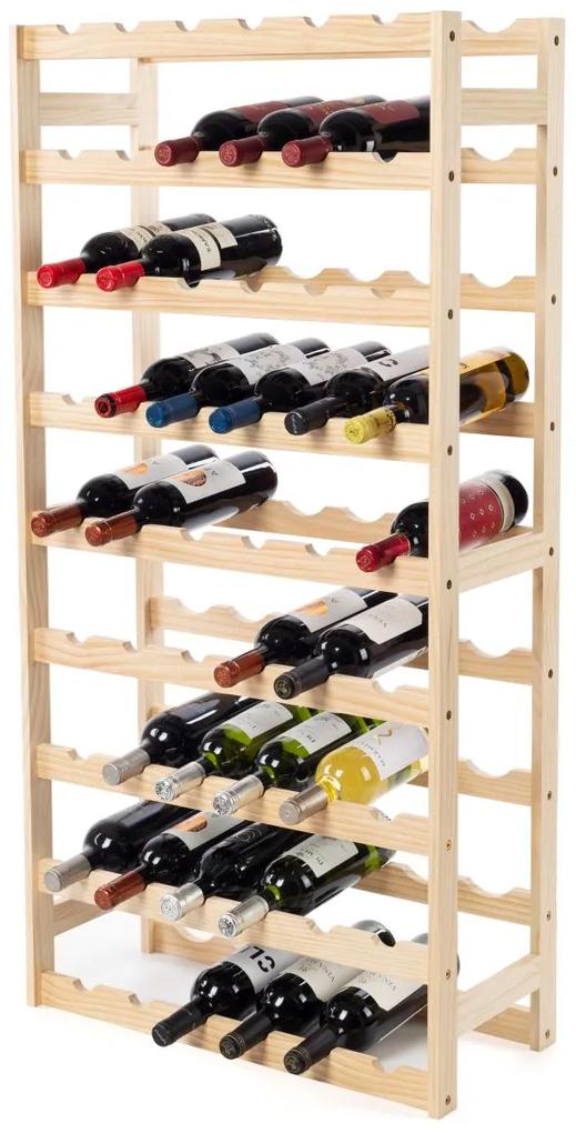 Stojan na víno pro 54 lahví Compactor, dřevěný, 60 x 24 x 121 cm