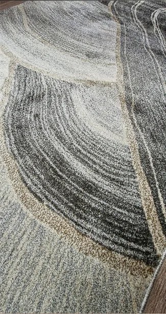 HU Šedo-béžový abstraktní koberec Rio 936A-D.grey-Beige Rozměr: 60x100 cm