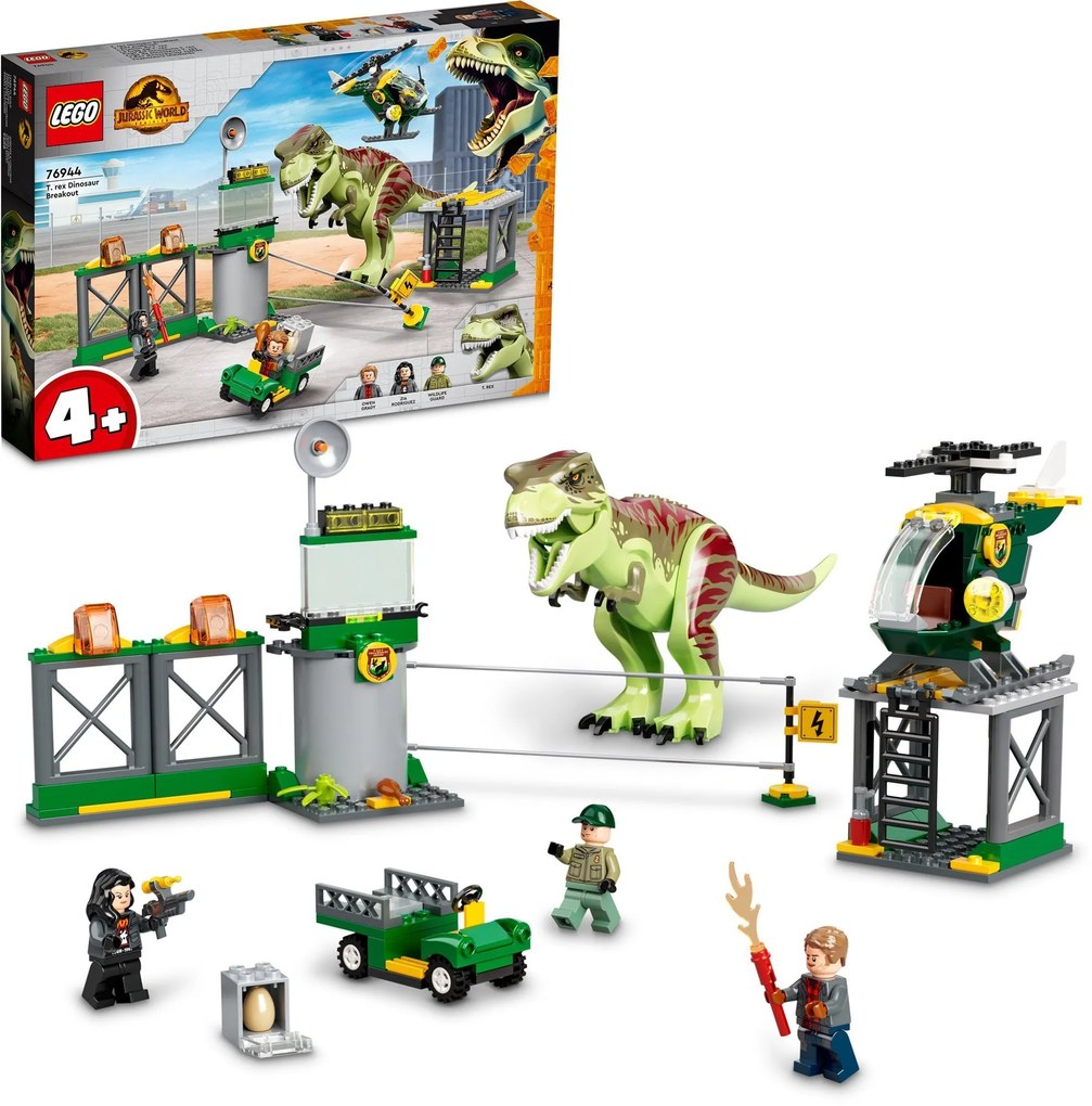 Lego stavebnice lego jurassic world 76944 útěk t-rexe