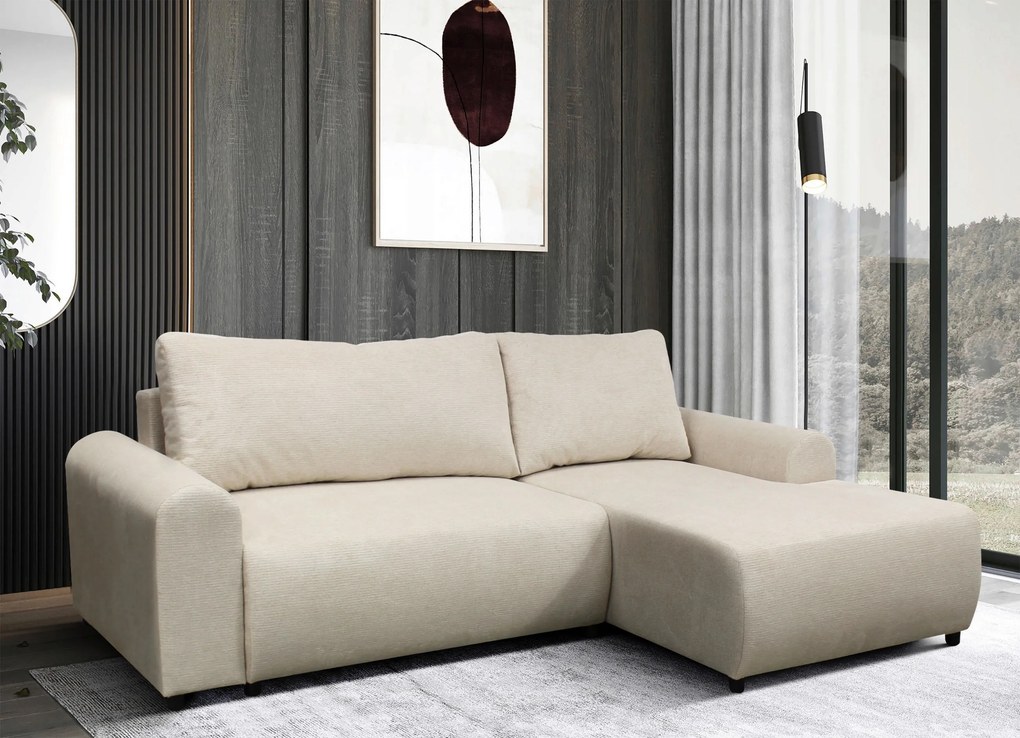 XXXLutz ROHOVÁ SEDAČKA, textil, béžová MID.YOU - Sedací soupravy - 001574005911