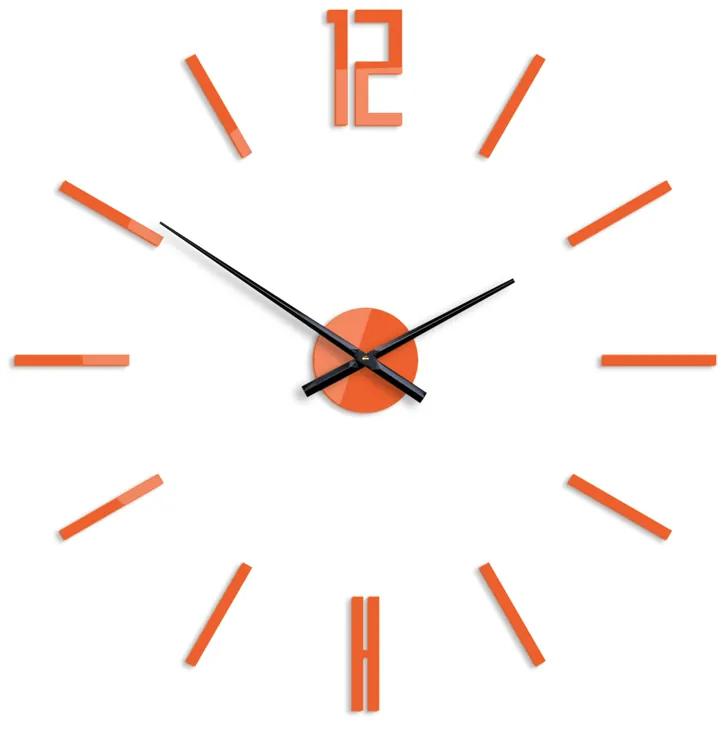 Moderní nástěnné hodiny CARLO ORANGE HMCNH057-orange