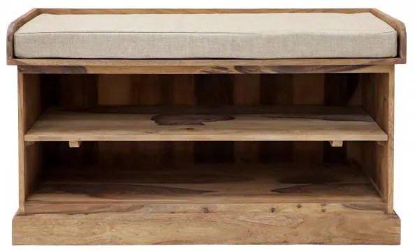Indický nábytek - Botník 105x60x40 Rami z indického masivu palisandr Světle medová
