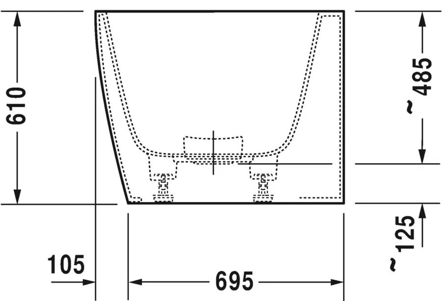 Duravit DuraSquare - vana do levého rohu 180x80 cm s panelem a podstavcem 700427000000000