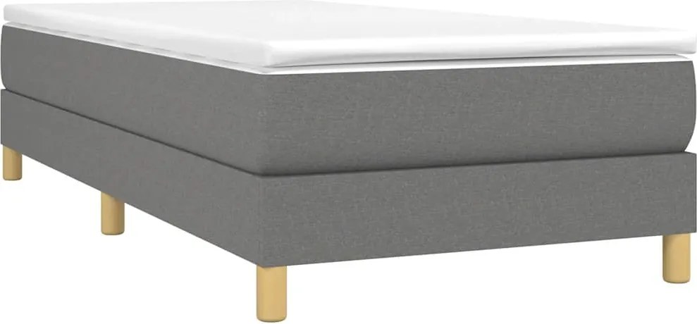 Rám postele s boxspringem tmavě šedá 90 x 190 cm textil 3120575