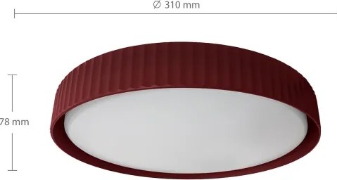 Brilagi - LED Stropní svítidlo LUCIA LED/24W/230V pr. 31 cm červená