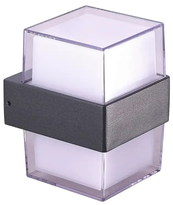 LED nástěnné svítidlo Lars Square 3000K tmavě šedá