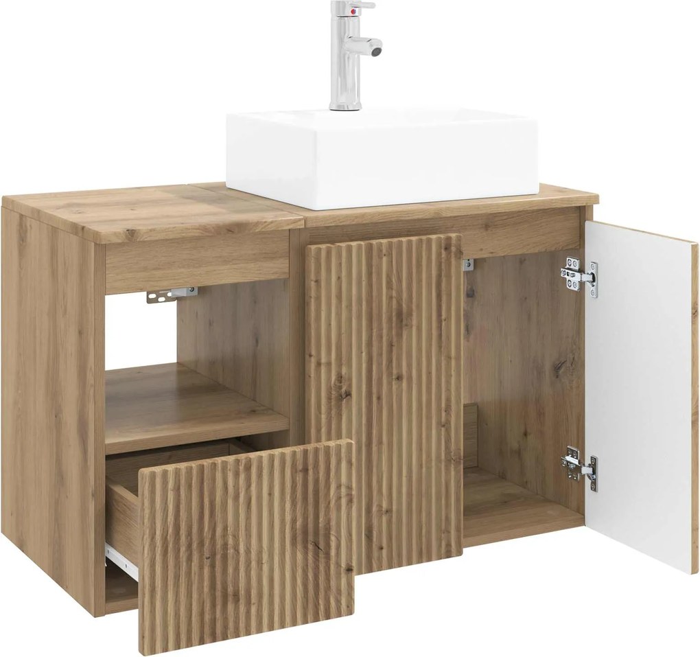 Sada koupelnového nábytku 2 ks Dub artisan Kompozitní dřevo 3404063