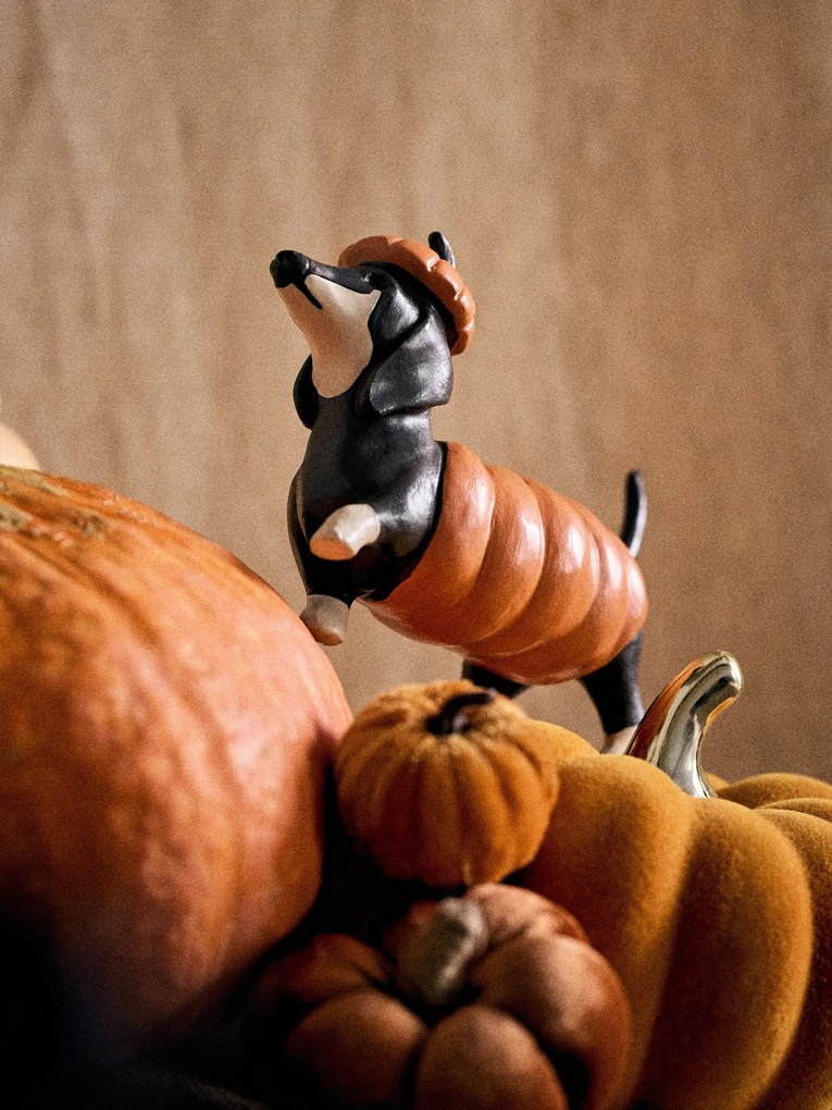 Sinsay - Podzimní stojací dekorace ve tvaru jezevčíka - oranžová