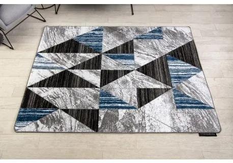 koberec ALTER Nano trojúhelníky modrý velikost 140x190 cm | krásné koberce cz