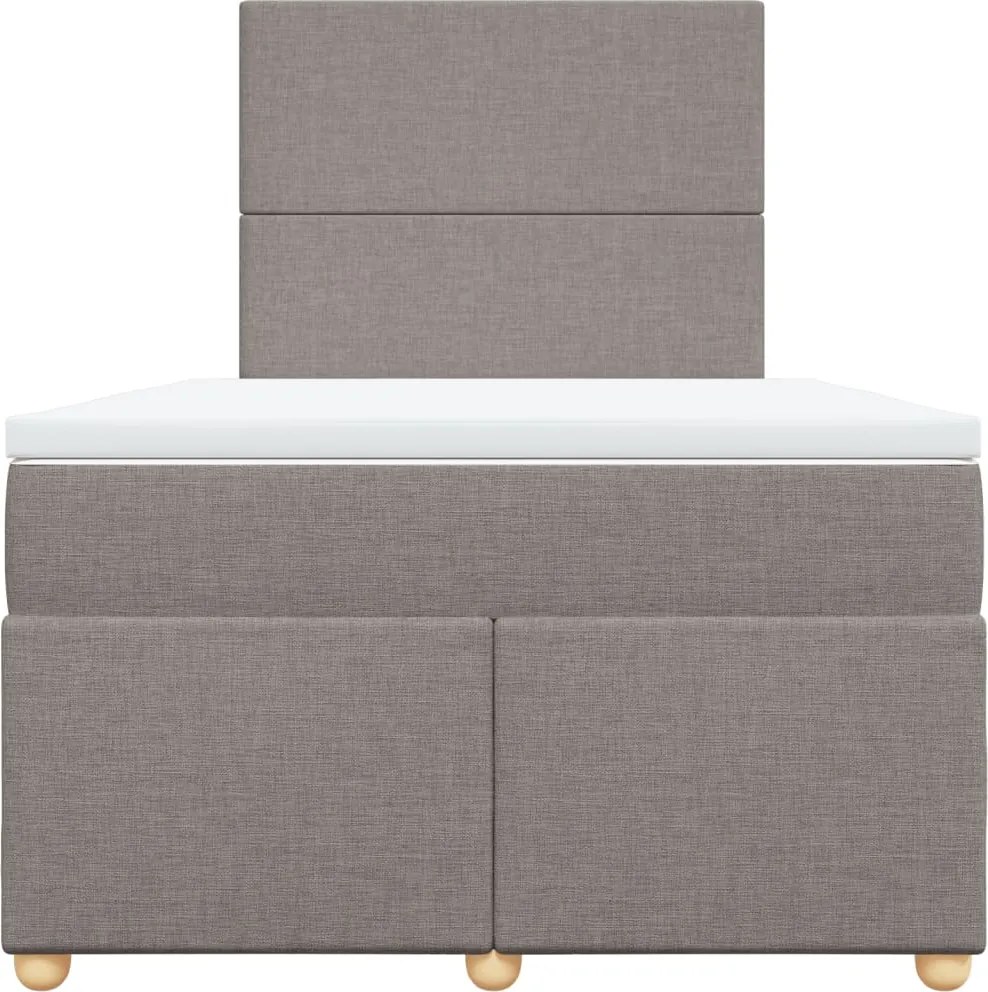 Box spring postel s matrací taupe 120x200 cm textil 3293544