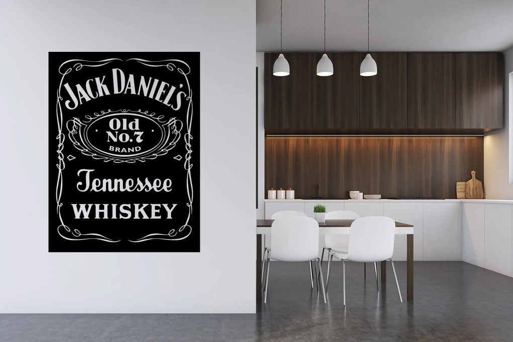 Lepy.cz Samolepka na zeď Jack Daniel’s Velikost (šířka x výška): 30x40cm, Barevná varianta: Karafiátová růžová