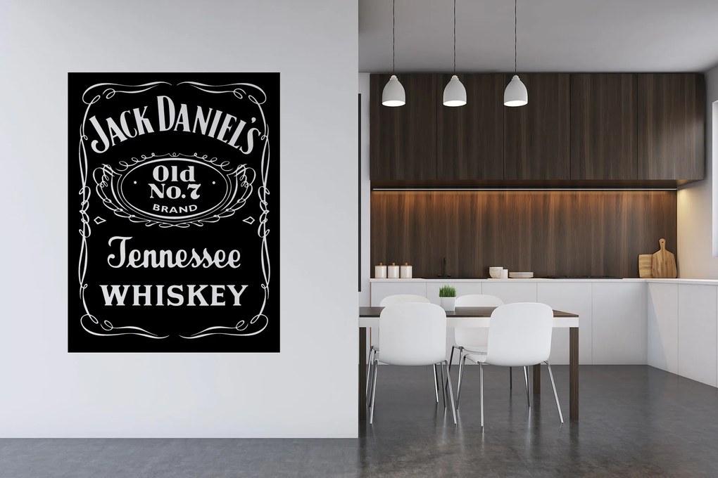 Lepy.cz Samolepka na zeď Jack Daniel’s Velikost (šířka x výška): 90x120cm, Barevná varianta: Světle modrá