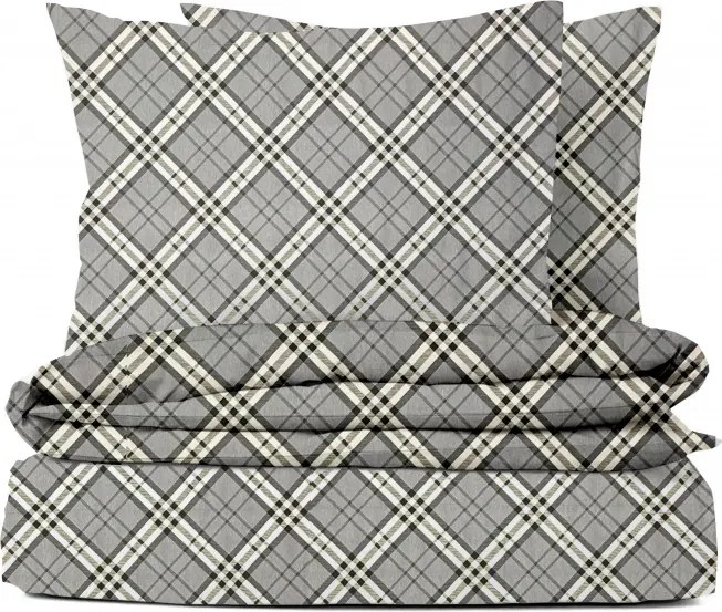 Ervi Bavlněné povlečení - Grey Tartan