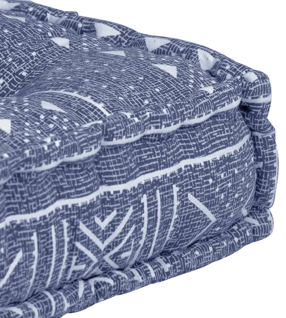 vidaXL Pouf indigový textil